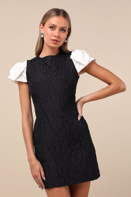 Sister Jane Paddock - Black and White Dress - Bow Sleeve Sister Jane Paddock - Black and White Dress - Bow Sleeve