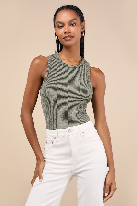 Forest Green Tank Top - Ribbed Tank Top - Tank Top - Rib Tank - Lulus