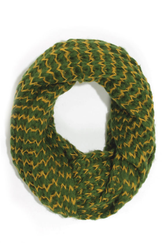 Cute Green Infinity Scarf - Chevron Scarf - Circle Scarf - $12.00 - Lulus