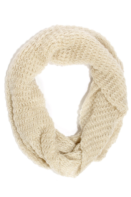 Beige Infinity Scarf - Circle Scarf - Beige Scarf - $12.00 - Lulus