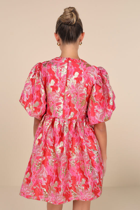 Sister Jane Palmetto - Red Floral Mini Dress - Babydoll Dress - Lulus