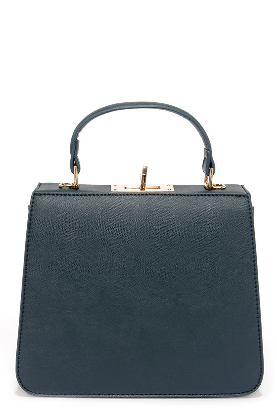 Pretty Teal Blue Handbag - Teal Purse - Vegan Leather Satchel - $43.00