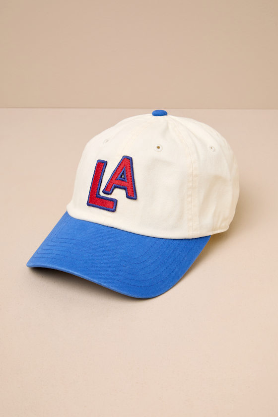 American Needle LA - Blue and White Two-Tone Cap - Dad Hat - Lulus