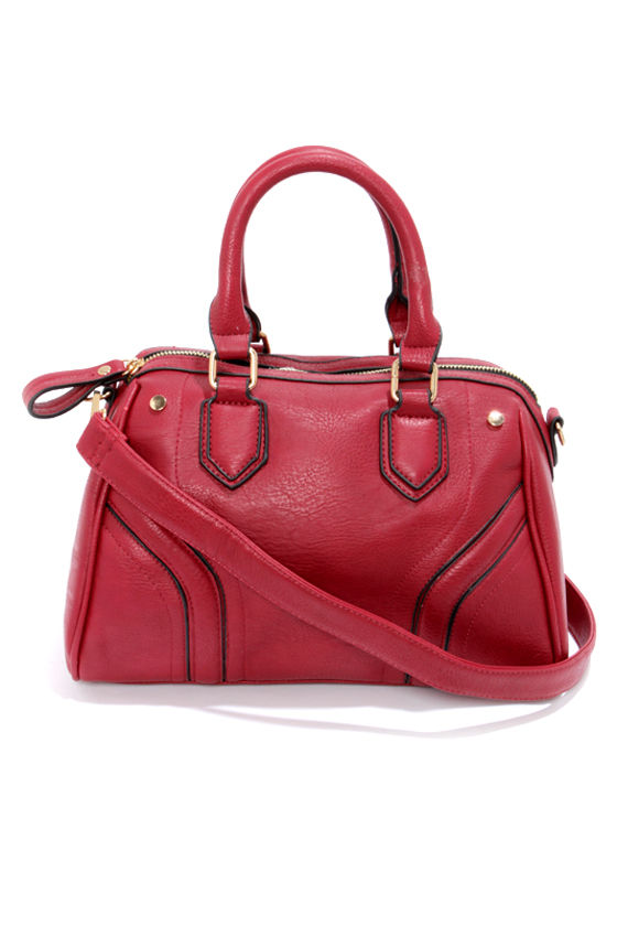 Cute Wine Red Purse - Retro Purse - Bowling Bag - $37.00 - Lulus