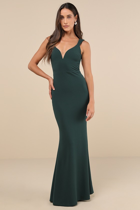 Sexy Emerald Maxi Dress - Backless Maxi Dress - Ruched Maxi Dress - Lulus