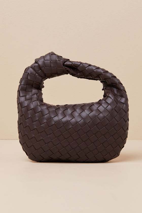 Brown Knot Handle Bag - Woven Handbag - Knotted Handbag - Lulus
