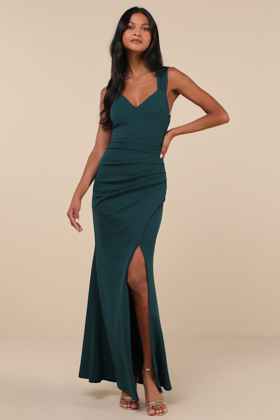 Dark Teal Maxi Dress - Backless Maxi Dress - Mermaid Maxi Dress - Lulus