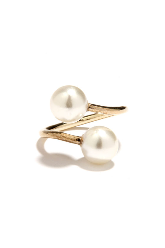 Cute Pearl Ring - Gold Ring - Pearl Ring - $11.00 - Lulus
