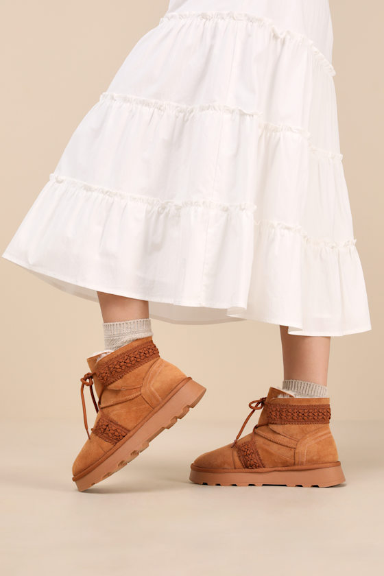 Beach by Matisse Matterhorn - Brown Booties - Faux Fur Booties - Lulus