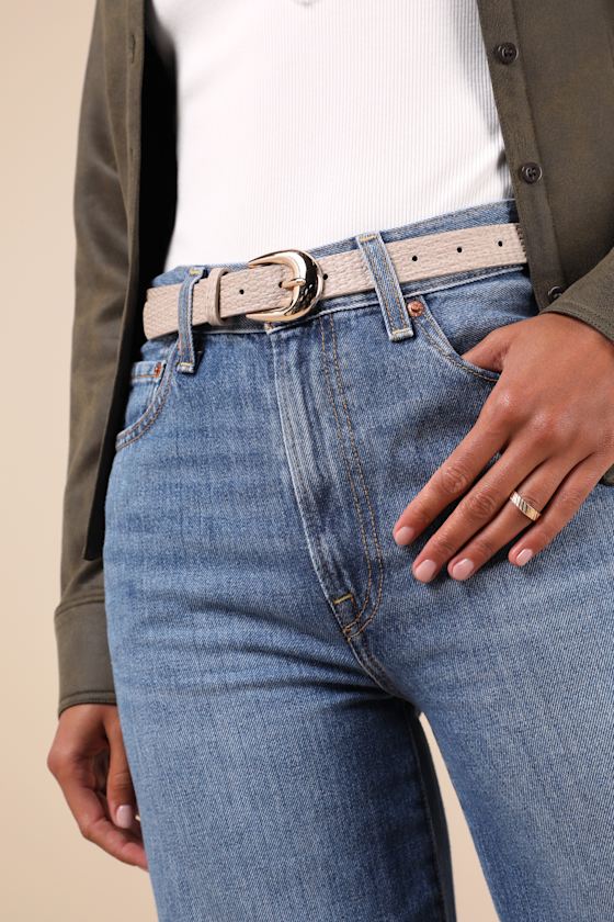 Three-Piece Belt Set - Brown Beige & Taupe Belt Set - Belt Set - Lulus