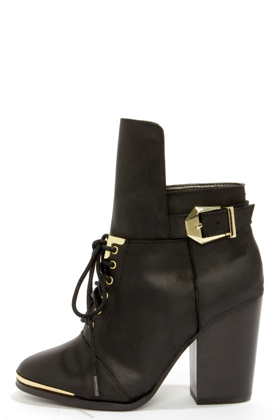 Cute Black Boots - Lace-Up Boots - Booties - Ankle Boots - $176.00 - Lulus
