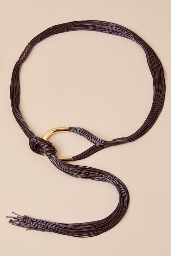 Brown Strand Belt - Tassel Belt - Stranded Belt - Belt - Lulus