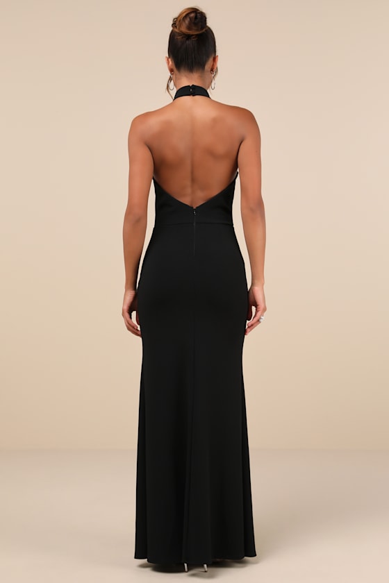 Black Maxi Dress - Mock Neck Maxi Dress - Backless Maxi Dress - Lulus