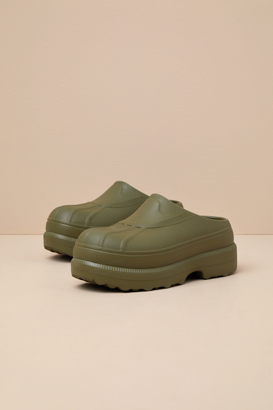 Sorel Caribou Sea Salt and Utility Green - Clogs - EVA Clogs - Lulus