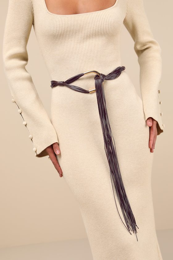 Brown Strand Belt - Tassel Belt - Stranded Belt - Belt - Lulus