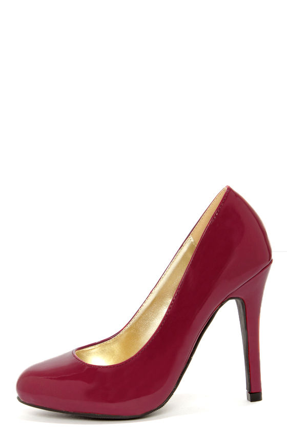Sexy Dark Red Pumps - Patent Pumps - High Heels - $27.00 - Lulus