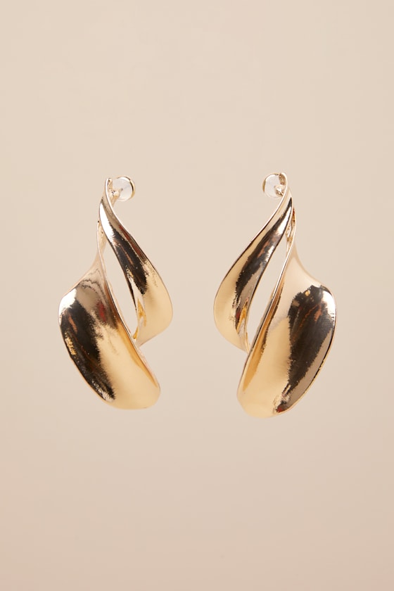 Shashi Gaja Earrings - Oversized Earrings - Gold Earrings - Lulus