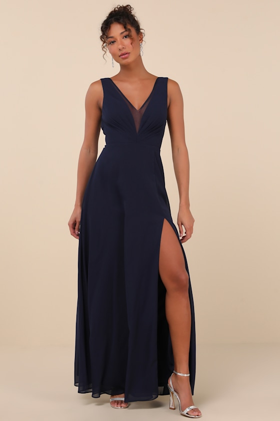 Navy Maxi Dress - Backless Maxi Dress - Navy Bridesmaid Dress - Lulus