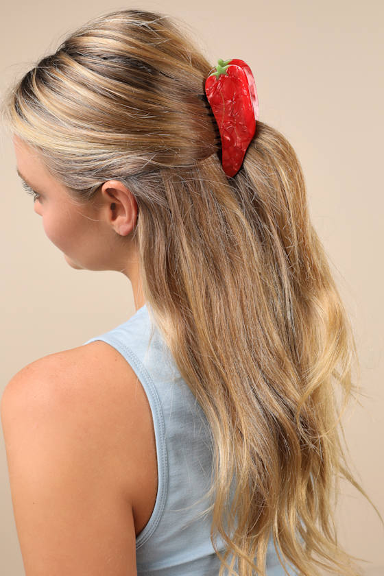 Red Chili Pepper Hair Clip - Pepper Claw Clip - Hair Claw Clip - Lulus