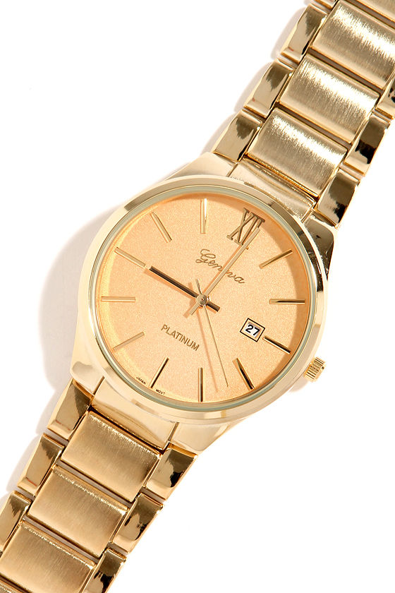 Chic Gold Watch - Round Face Watch - Women's Watch - $23.00 - Lulus