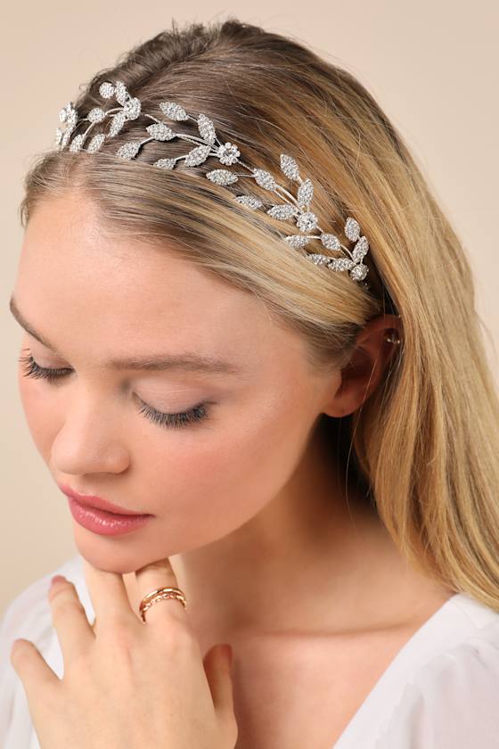 Silver Rhinestone Headband - Bridal Headband - Wire Vine Headband - Lulus