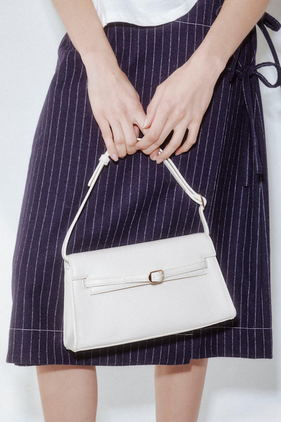 Bone Vegan Leather Bag - Bone Shoulder Bag - Cute Shoulder Bag - Lulus