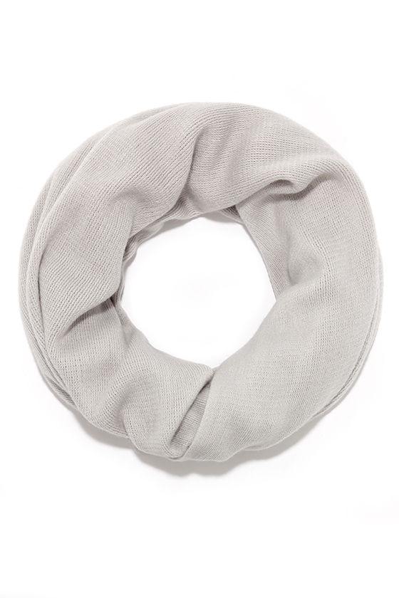 Cute Light Grey Scarf - Infinity Scarf - Knit Scarf - $15.00 - Lulus