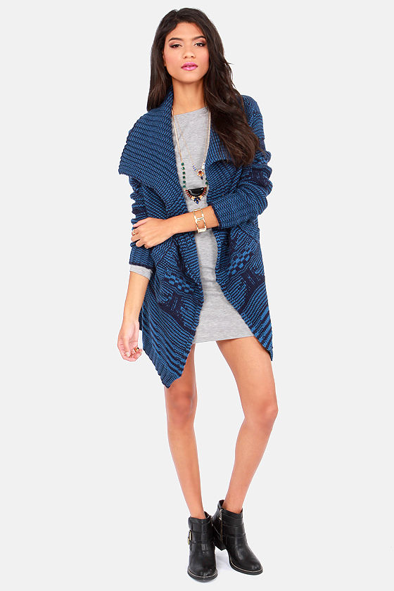 Cute Blue Sweater - Cardigan Sweater - Knit Sweater - $79.00 - Lulus