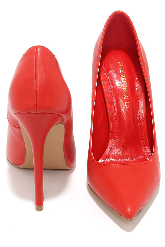 Pretty Red Pumps - Pointed Pumps - Red Heels - $34.00 - Lulus