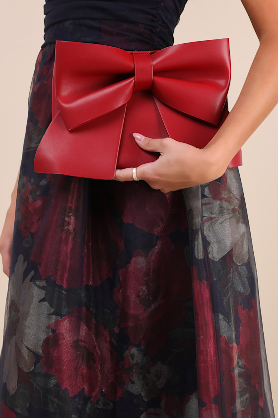 Red Bow Bag - Crossbody Bag - Bow Crossbody Bag - Chain Bag - Lulus
