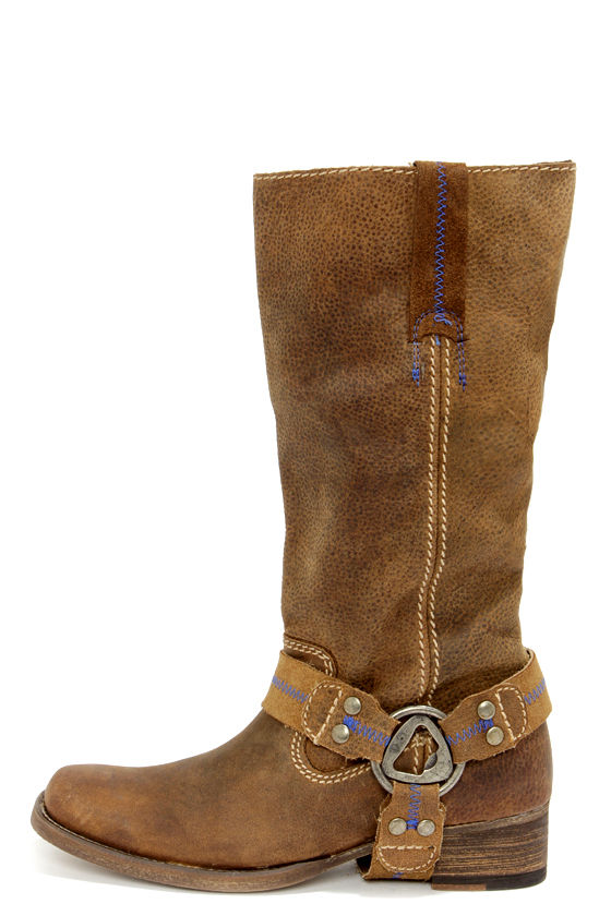 Awesome Leather Boots - Harness Boots - Tan Boots - $159.00 - Lulus