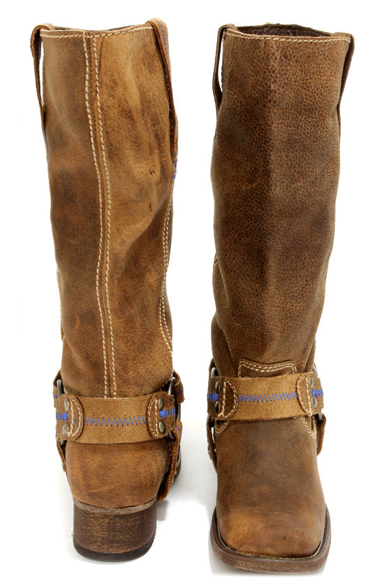 Awesome Leather Boots - Harness Boots - Tan Boots - $159.00 - Lulus