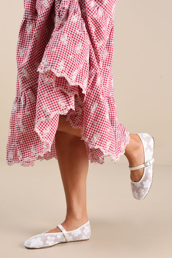 White Ballet Flats - Sheer Mesh Ballet Flats - Sequin Mesh Flats - Lulus