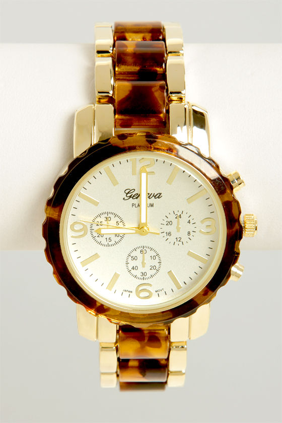 Cute Gold Watch - Tortoiseshell Watch - Boyfriend Watch - $26.00 - Lulus
