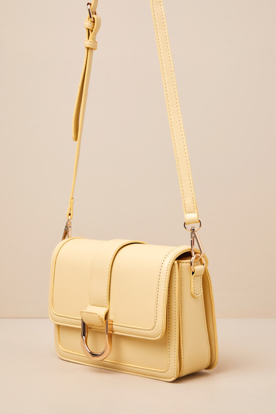 Pale Yellow Crossbody Bag - Crossbody Purse - Vegan Leather Purse - Lulus