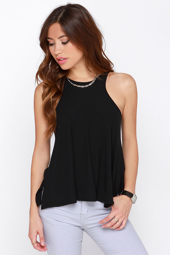 Cute Black Top - Tank Top - Ribbed Tank Top - $31.00 - Lulus