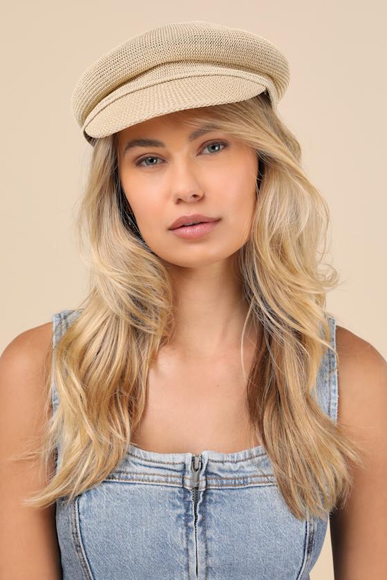 San Diego Hat Co. Day Break - Natural Raffia Hat - Baker Boy Cap - Lulus