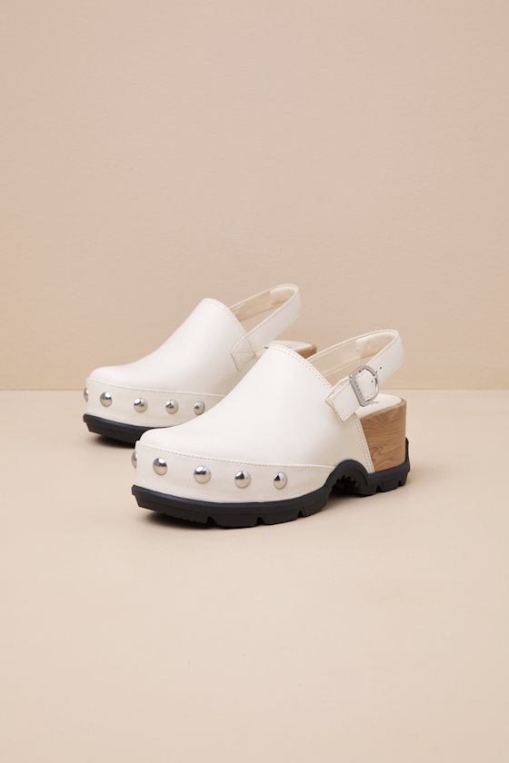 Sorel Roam'n Chalk - Leather Studded Clogs - Slingback Clogs - Lulus
