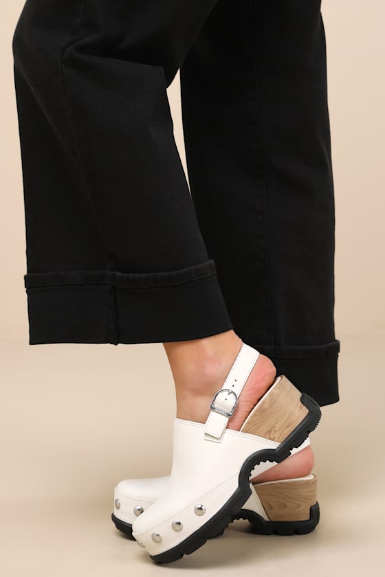 Sorel Roam'n Chalk - Leather Studded Clogs - Slingback Clogs - Lulus