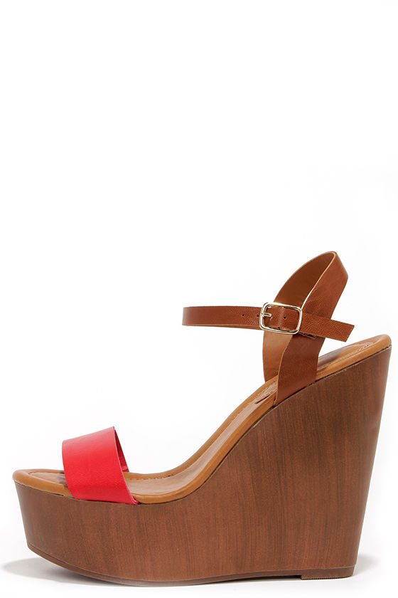 Cute Platform Wedges - Red Shoes - Wedges Sandals - $30.00 - Lulus