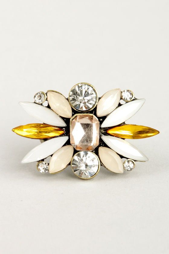 Cute Rhinestone Ring - Statement Ring - Stretch Ring - $11.00 - Lulus