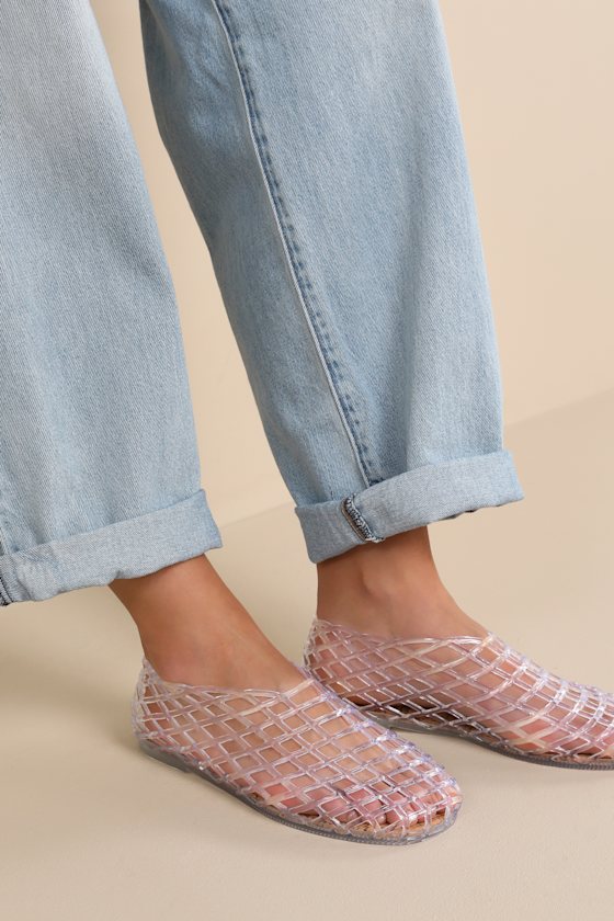 Coconuts by Matisse Marlow - Clear Jelly Flats - Slip-On Flats - Lulus