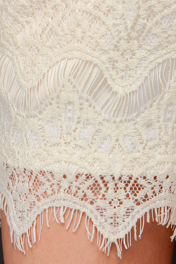 Lovely Cream Romper - Lace Romper - Sleeveless Romper - $56.00