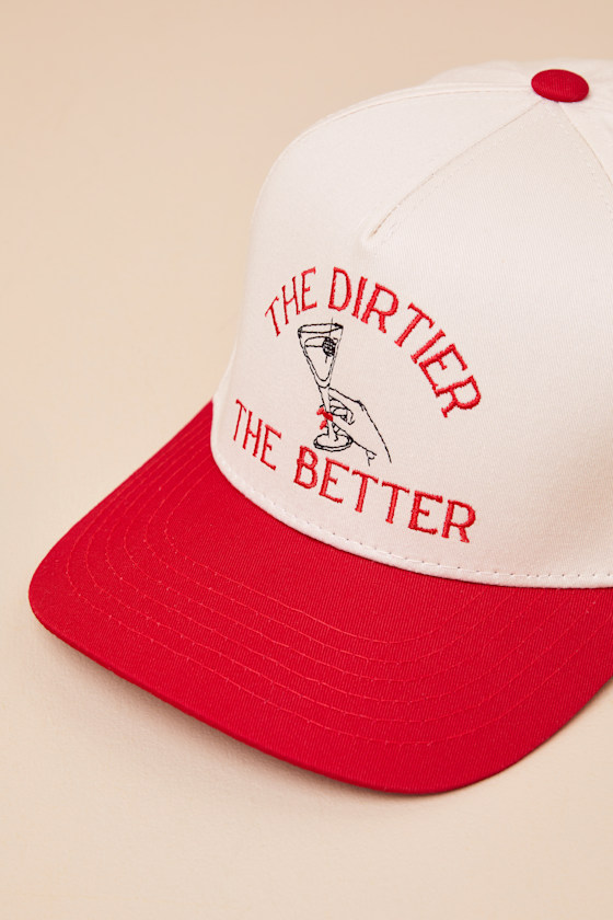The Happiest The Dirtier The Better - Red Dad Cap - Baseball Cap - Lulus