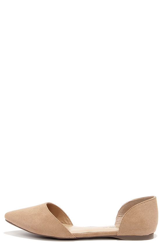 Cute Beige Shoes - D'Orsay Flats - Pointed Flats - $21.00 - Lulus