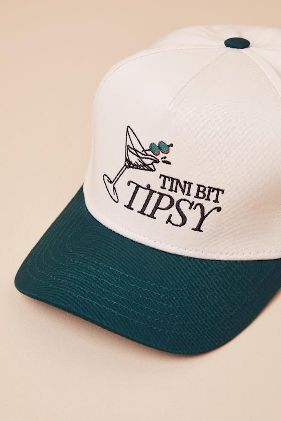 The Happiest Tini Bit Tipsy - Green Dad Cap - Embroidered Dad Cap - Lulus