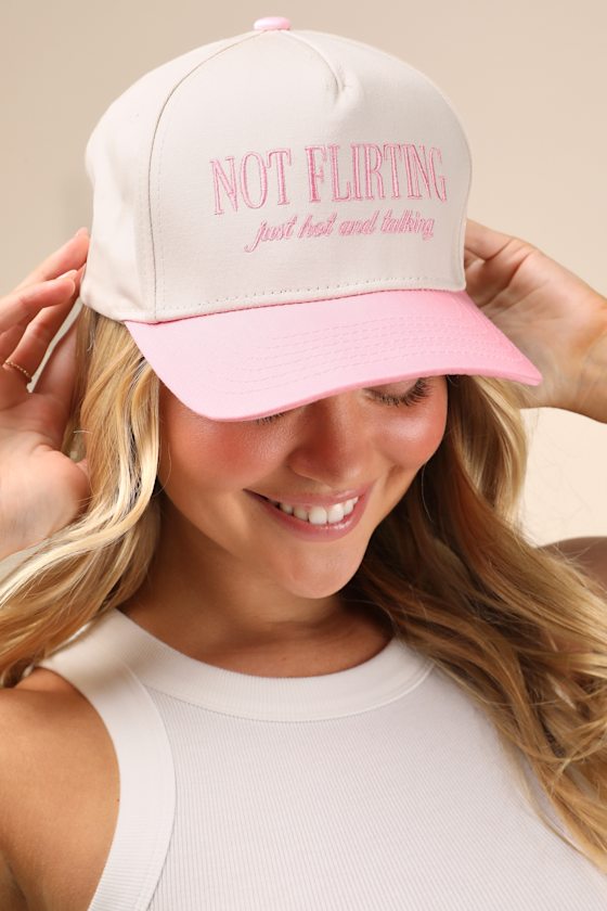 The Happiest Not Flirting - Pink Dad Cap - Embroidered Dad Cap - Lulus