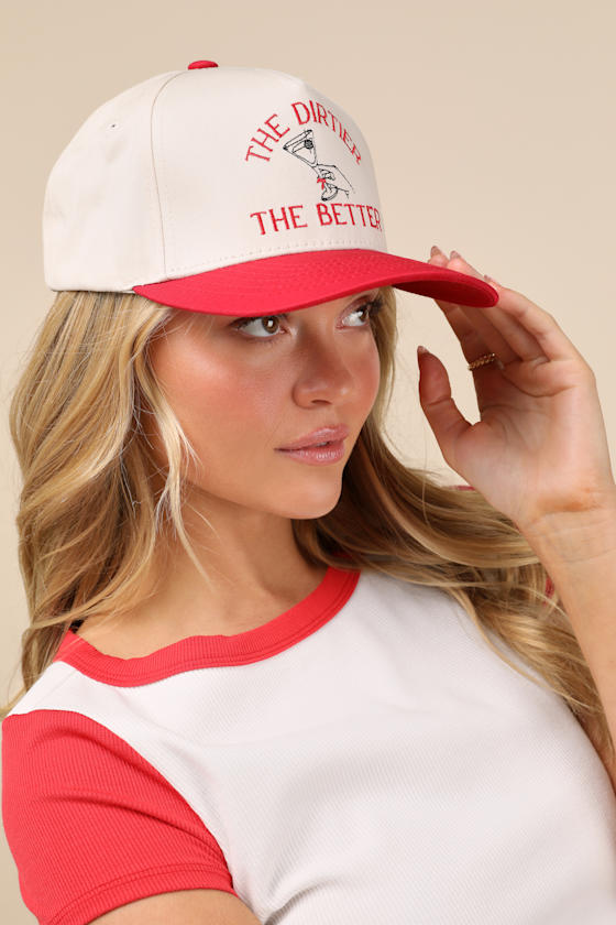 The Happiest The Dirtier The Better - Red Dad Cap - Baseball Cap - Lulus