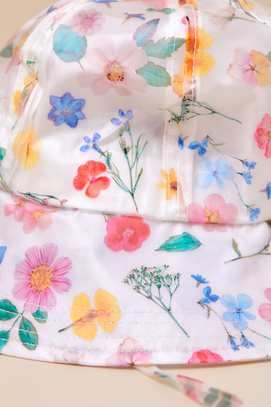 Hansel from Basel Tulip Hat - White Floral Hat - White Bucket Hat - Lulus
