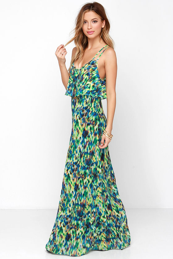 Lovely Green Print Dress - Maxi Dress - Sleeveless Dress - $84.00 - Lulus